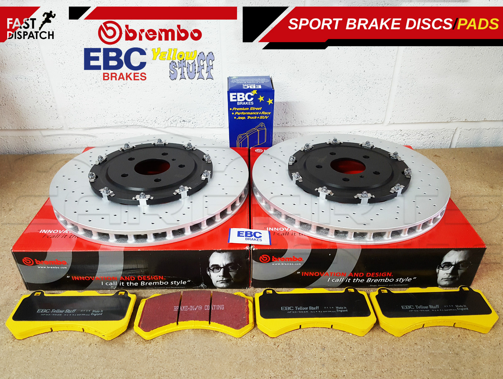FOR NISSAN GTR R35 FRONT FLOATING BREMBO BRAKE DISCS YELLOW STUFF EBC ... FOR NISSAN GTR R35 FRONT FLOATING BREMBO BRAKE DISCS YELLOW STUFF EBC ...