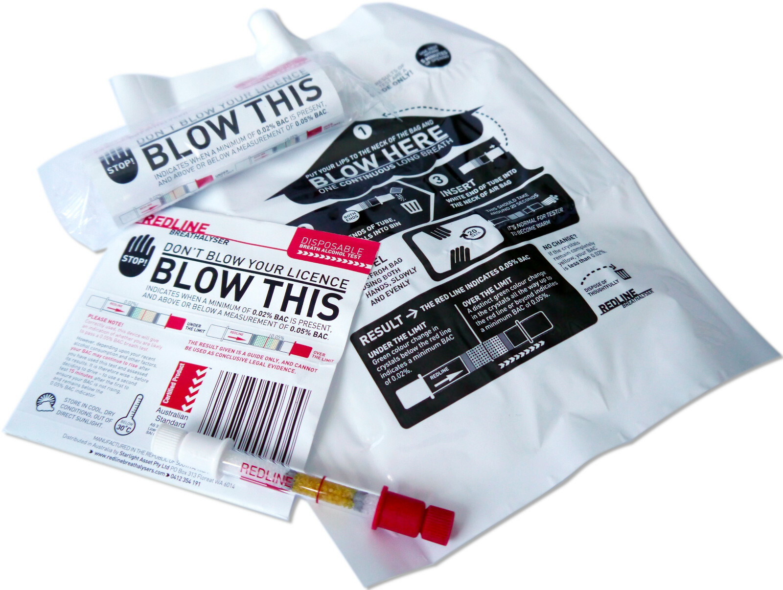 Купить Одноразовые алкотестеры Disposable Breath Alcohol test Redline ...