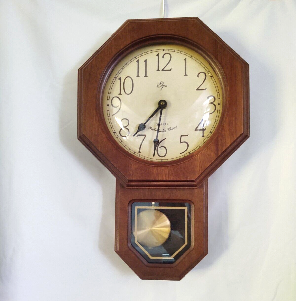Elgin Westminster Pendulum Quartz Chime Wall Clock Made