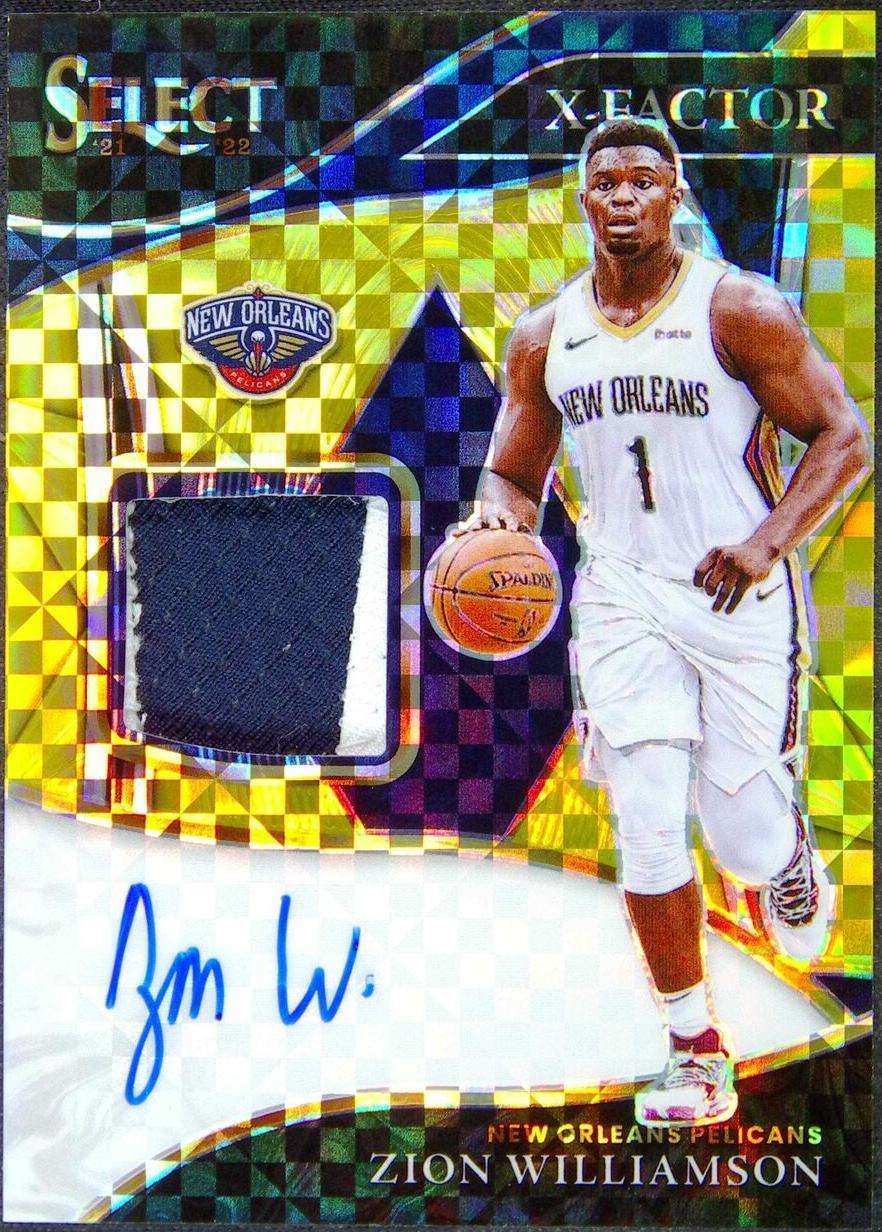 2021-22 Panini Select - X-Factor Memorabilia Signatures Zion Williamson ...