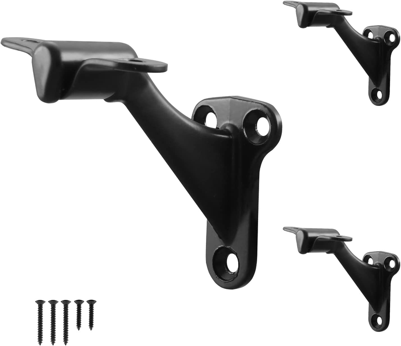Handrail Stair Brackets 3 Support Hardware Home or Office Staircase Ha ...