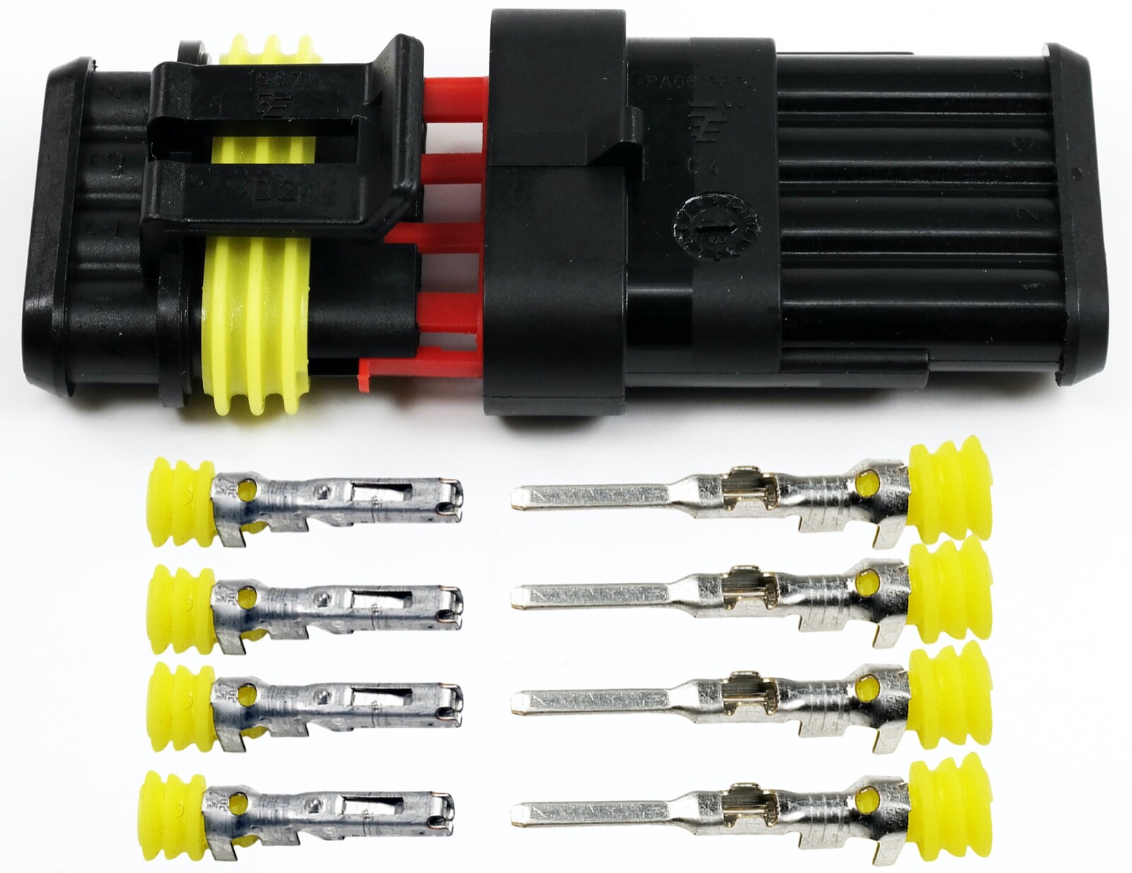 TE AMP 4-Pin Superseal 1.5 Seal Connector Set w/ 16-20 AWG | eBay