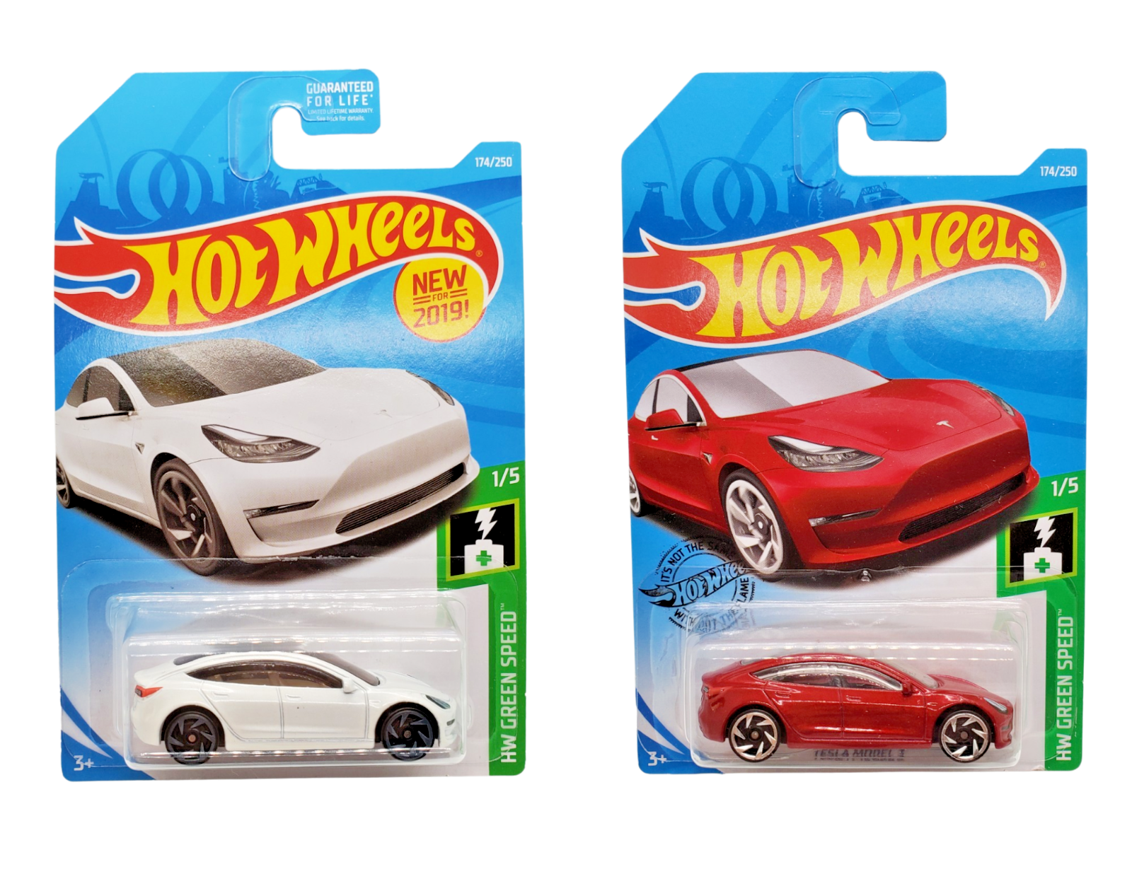 2019 Hot Wheels Tesla Model 3 174 White Red Set US New Models eBay