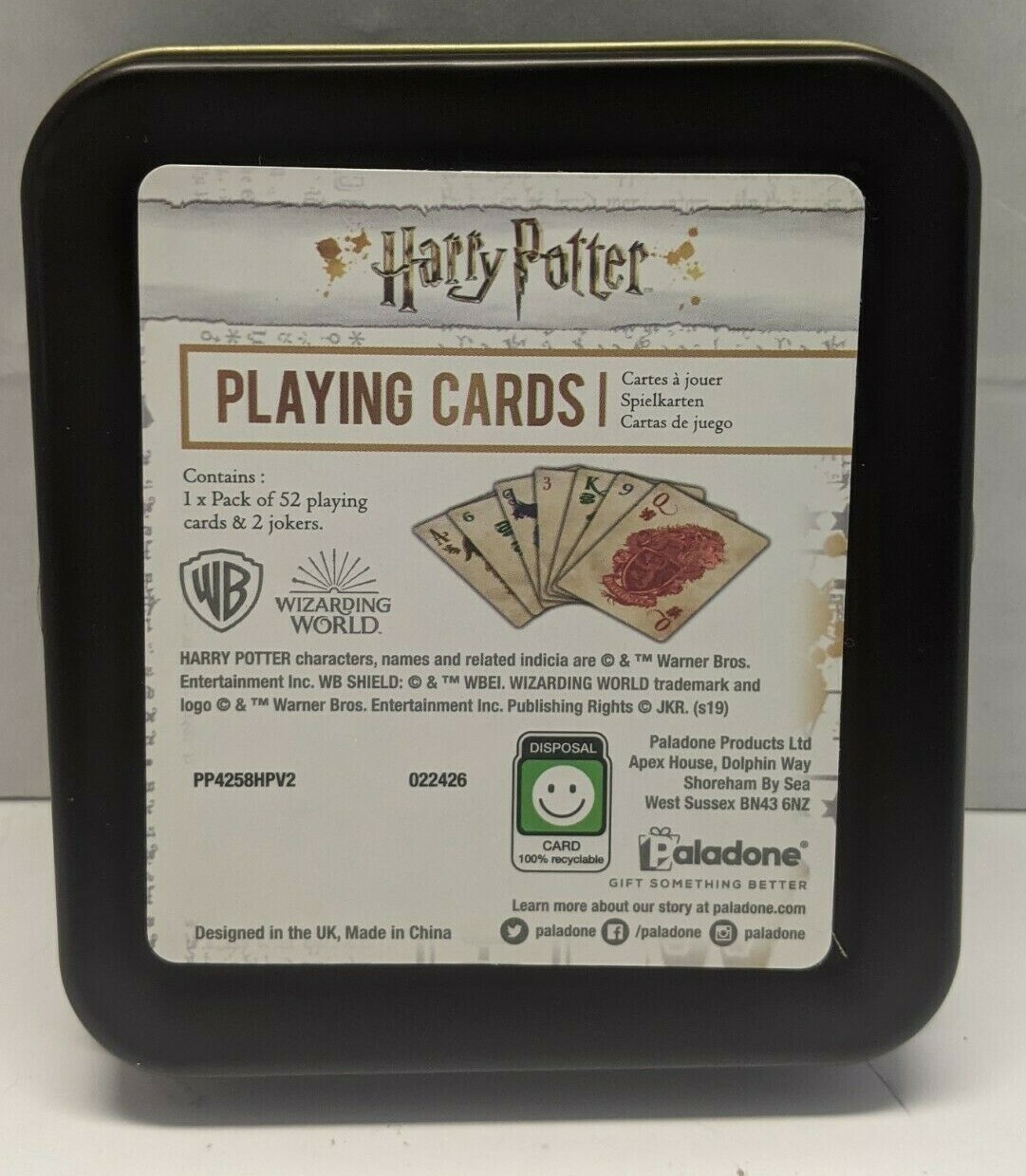 Купить Гарри поттер Harry Potter Wizarding World Hogwarts Playing Cards ...