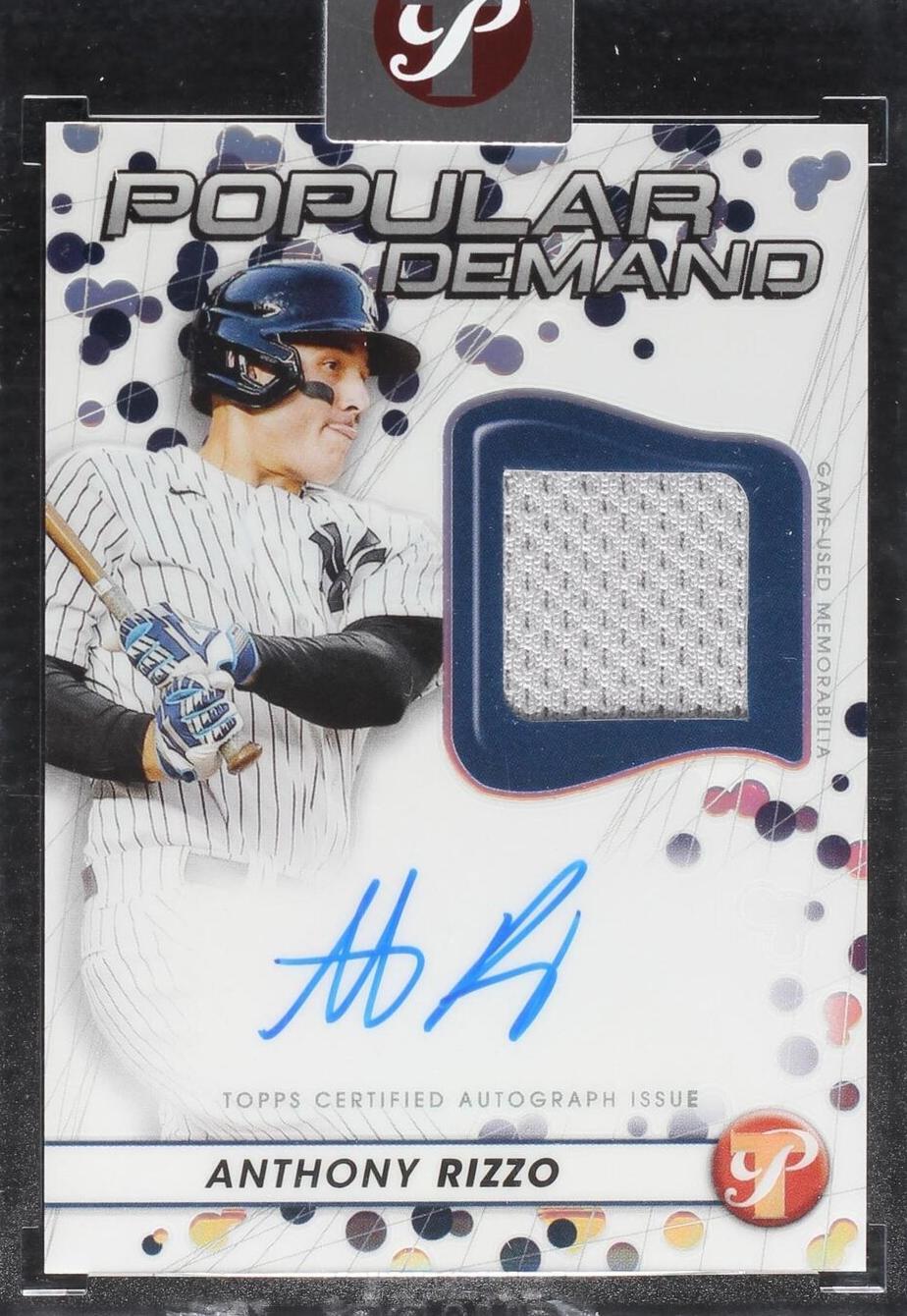 2023 Topps Pristine - Popular Demand Autograph Relics Anthony Rizzo # ...
