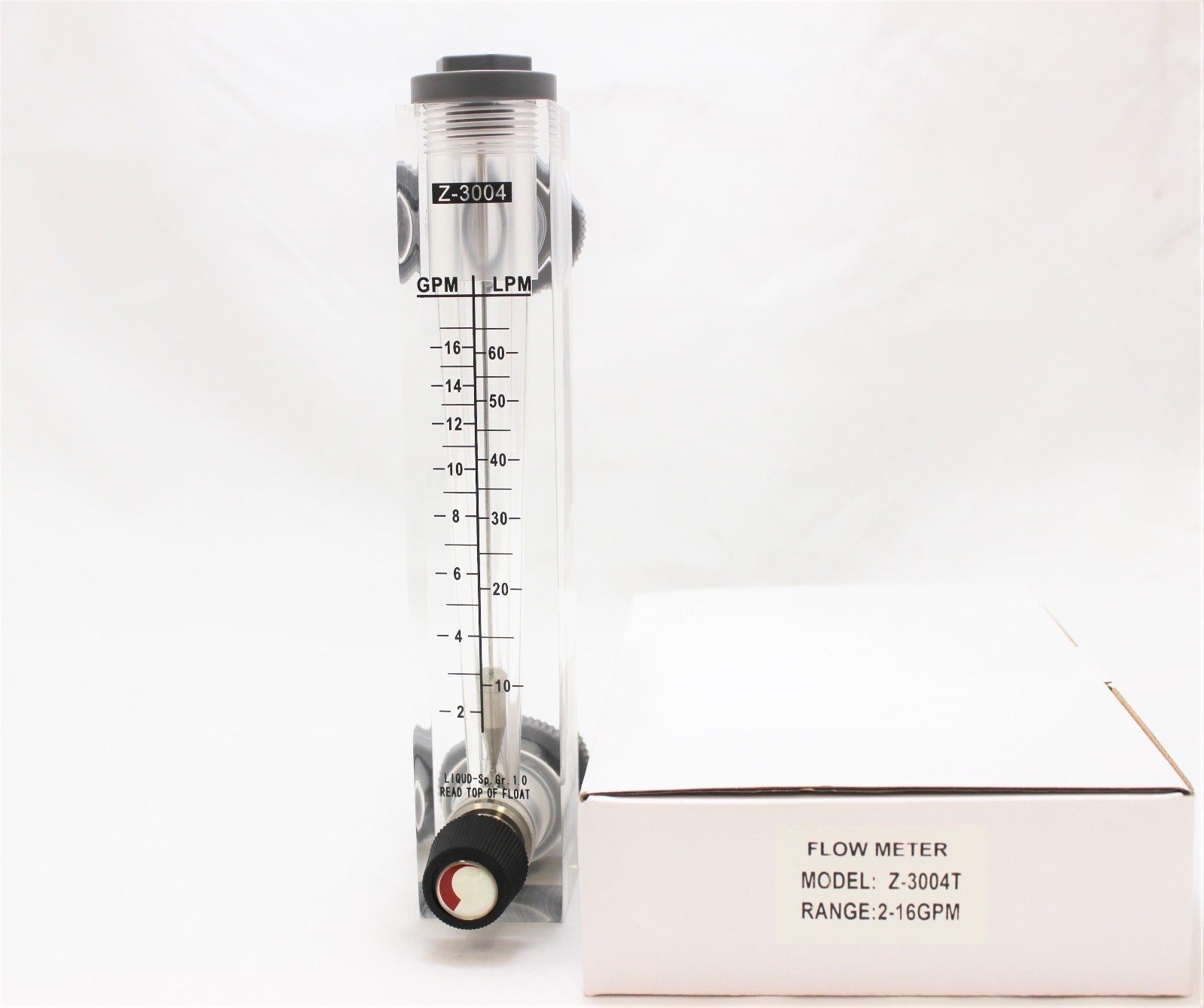 4 Panel Flowmeter Water Flow Meter ROTAMETER 2-16 GPM With Control ...