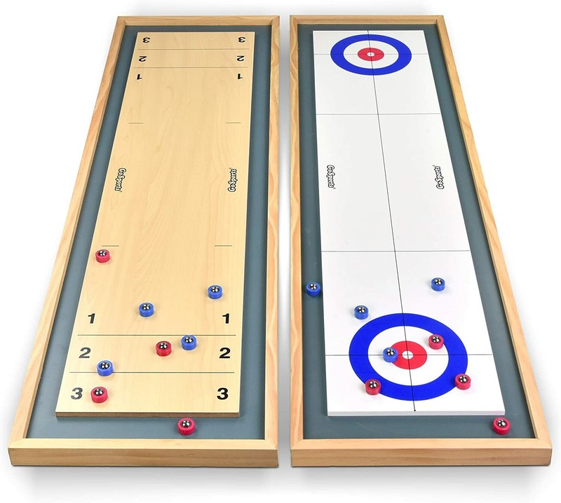 Купить GoSports Shuffleboard Curling Table Board Game Rollers ...