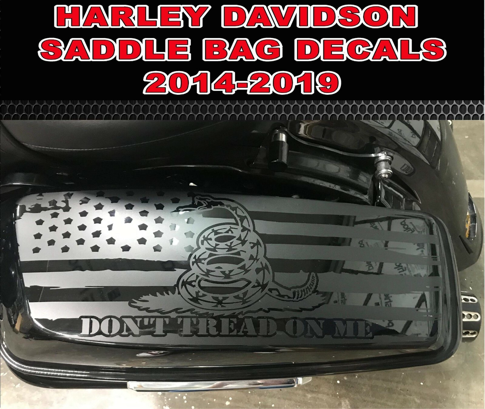CBCDecals- Saddlebag Lid Don't Tread On Me Flag Decals for CBCDecals- Saddlebag Lid Don't Tread On Me Flag Decals for