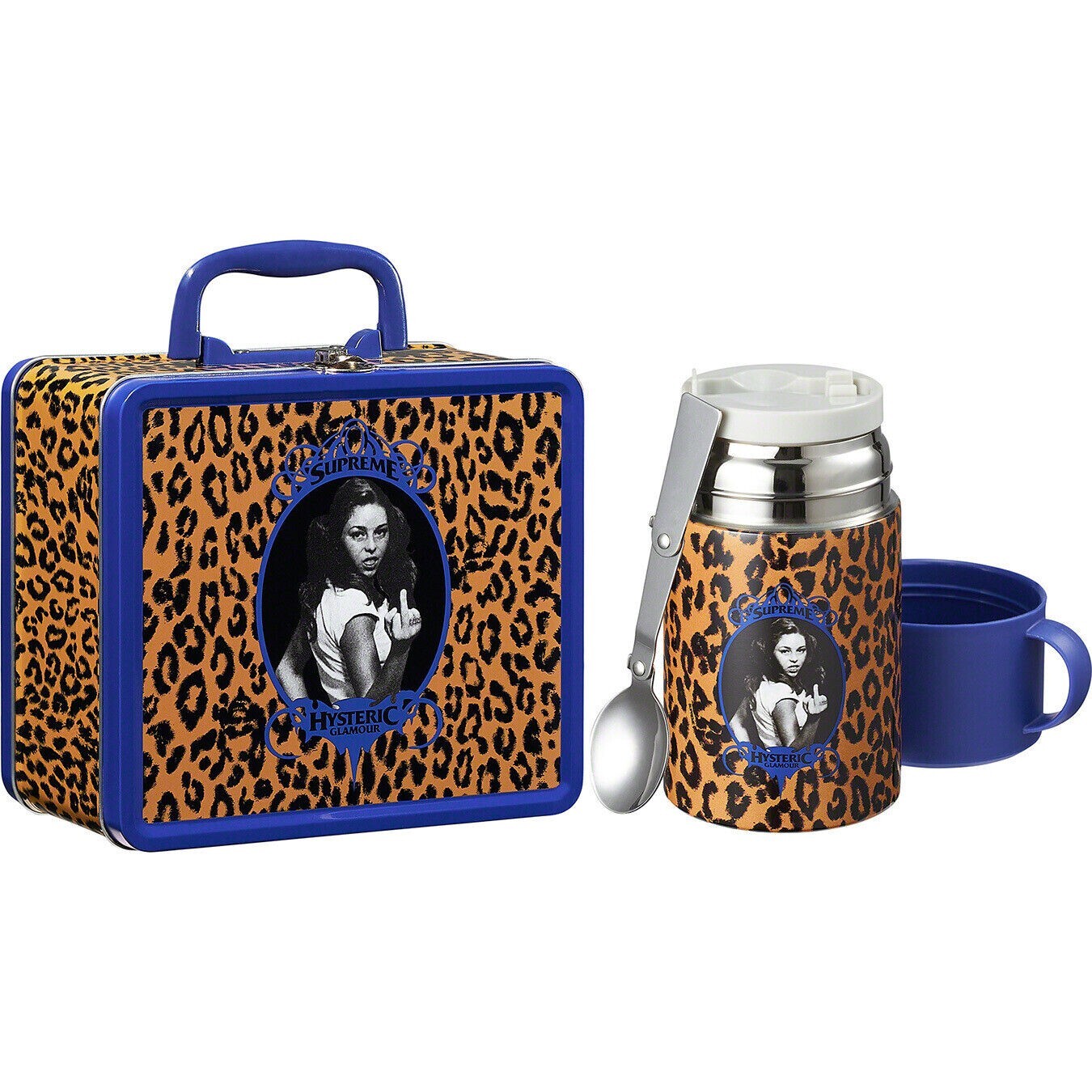 SUPREME x HYSTERIC GLAMOUR Lunchbox Set (Leopard) New SS21 SUPREME x HYSTERIC GLAMOUR Lunchbox Set (Leopard) New SS21