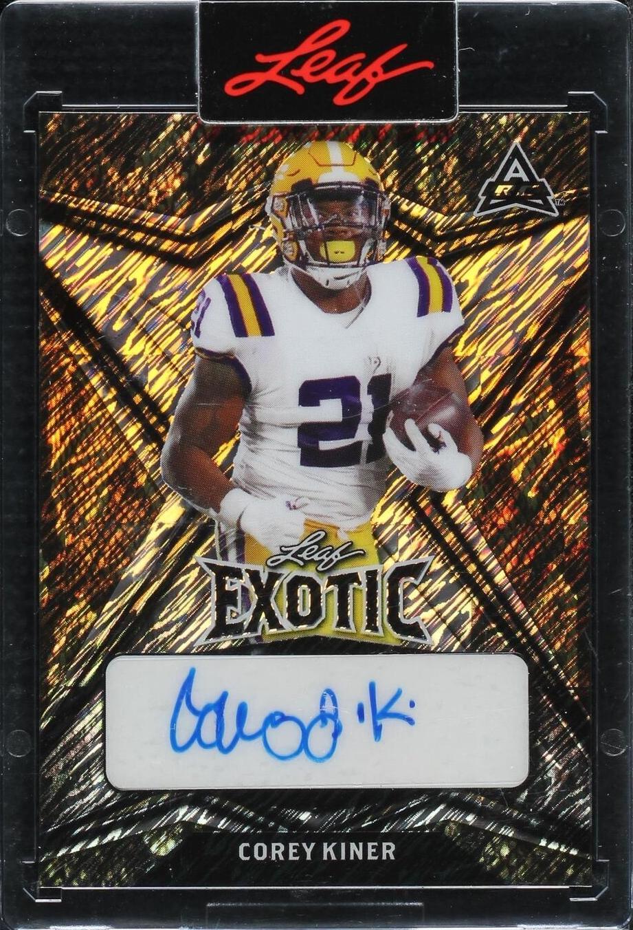 2022 Leaf Exotic - Corey Kiner #BA-CK1 Snakeskin Diagonal Shimmer /8 ...