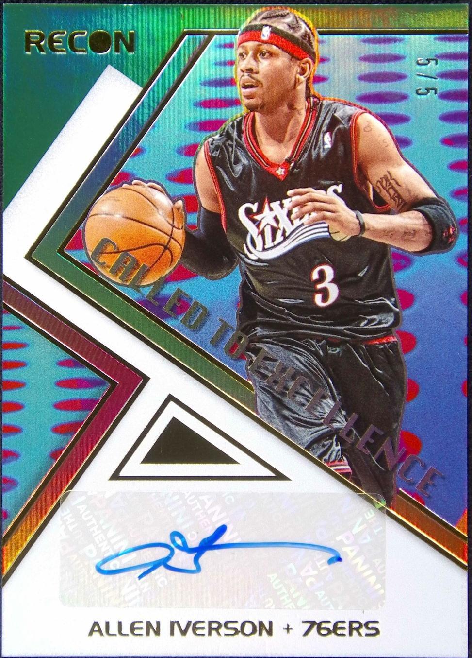2021-22 Panini Recon - Called to Excellence Signatures Allen Iverson # ...