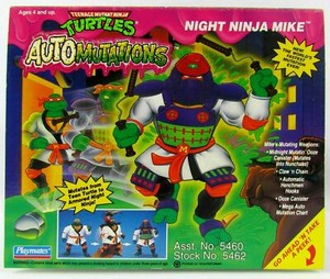 TMNT Auto Mutations Night Ninja Mike Action Figure 1993 Playmates for ...