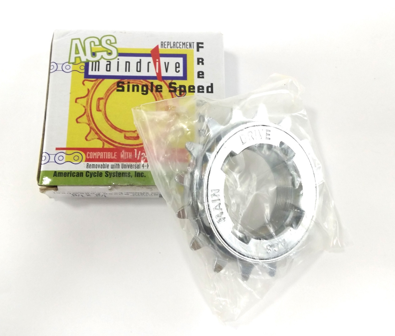 Кассета или трещотка для велосипеда ACS Maindrive 1/8" Freewheel Chrome ...