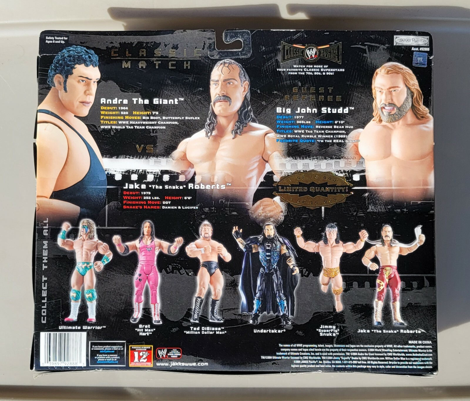 wwe classic superstars jake roberts, andre the giant & big john studd figures on eBid United ...