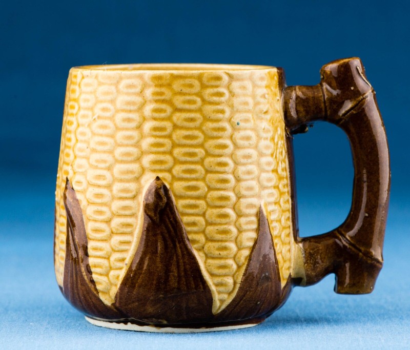 Купить Mugs & tankards antique RUSTIC MAJOLICA CORN MUG unusual pattern ...