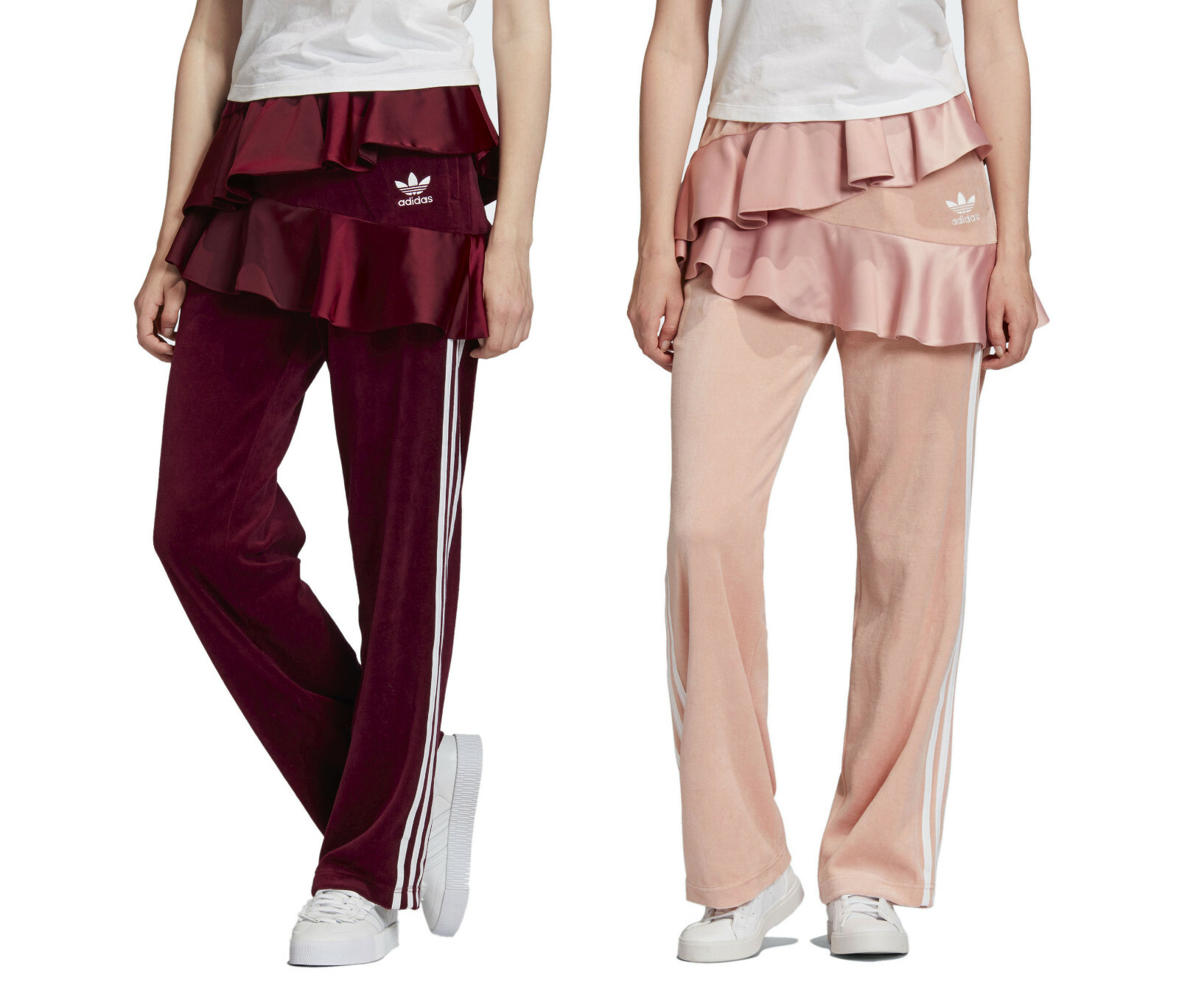 adidas Originals x J KOO Women's Velour Trefoil Ruffle Track adidas Originals x J KOO Women's Velour Trefoil Ruffle Track