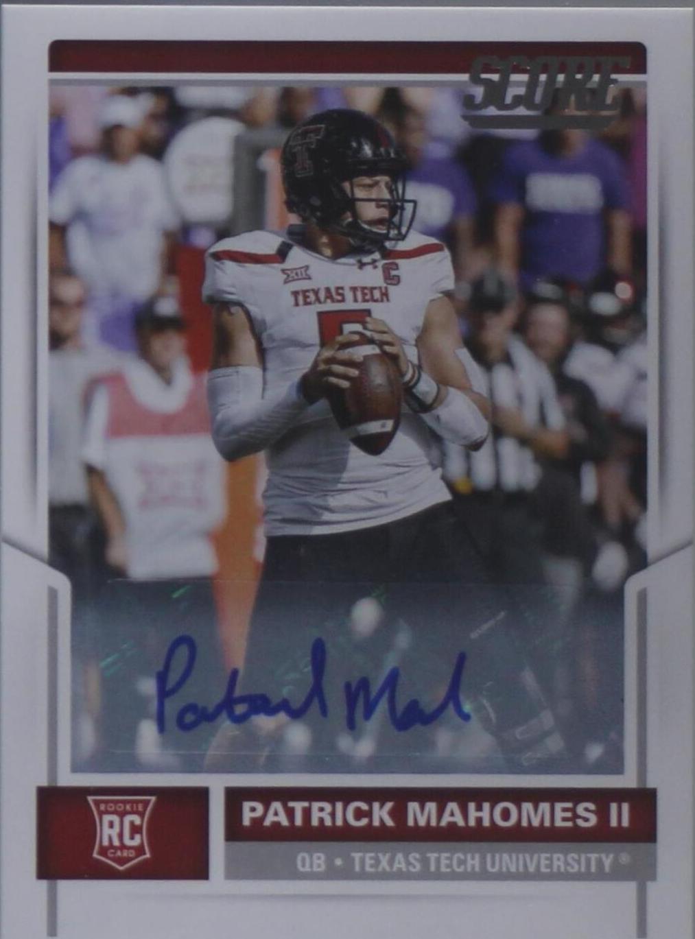 2017 Score - Rookie Signatures #403 Patrick Mahomes II (AU, RC) for ...