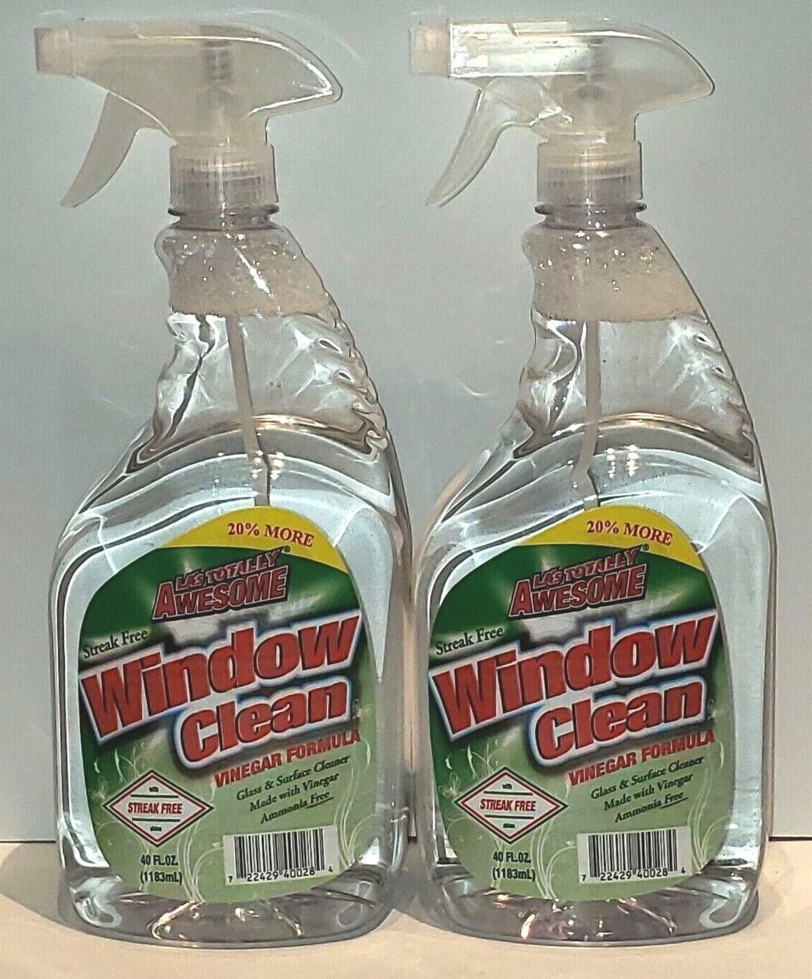 Lot Of 2 LA S Totally Awesome Window Cleaner Vinegar Formula Streak FREE 40 oz eBay