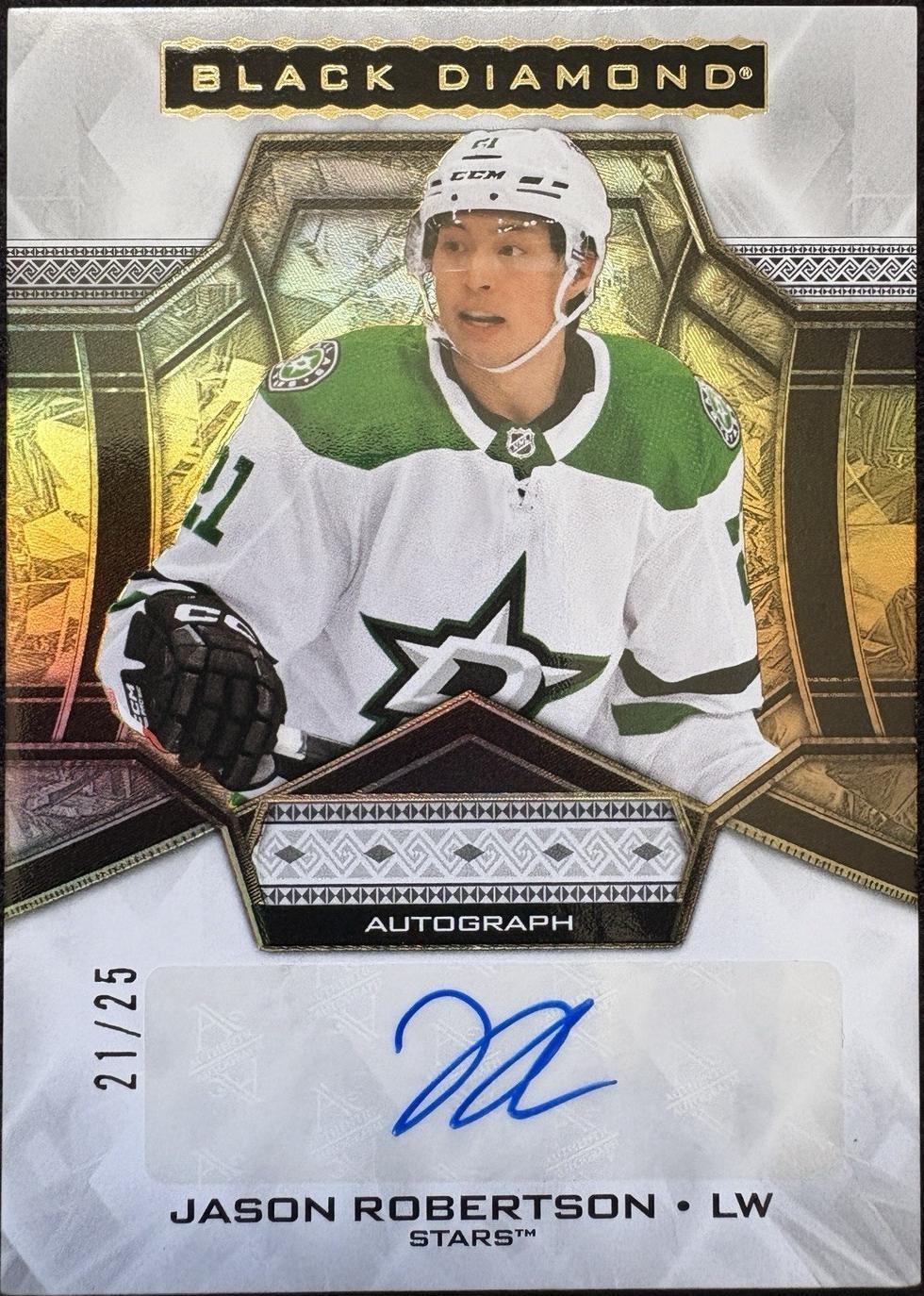 2024-25 Upper Deck Black Diamond - Jason Robertson #BDB-RO Autographs ...