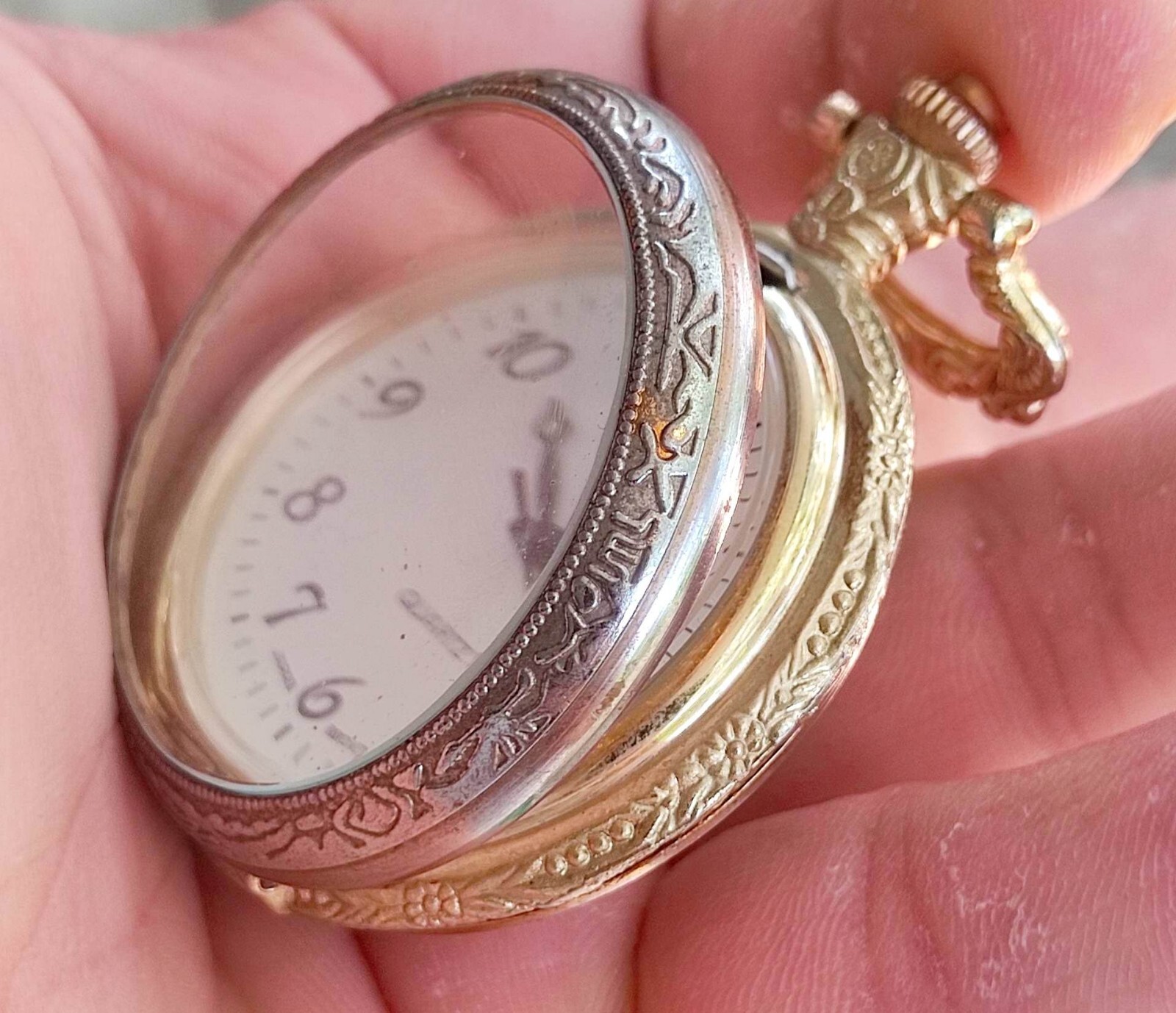 Pocket Watch Japan Movement Gold-Tone Quartz Vintage PAPINI Pocket Watch Japan Movement Gold-Tone Quartz Vintage PAPINI