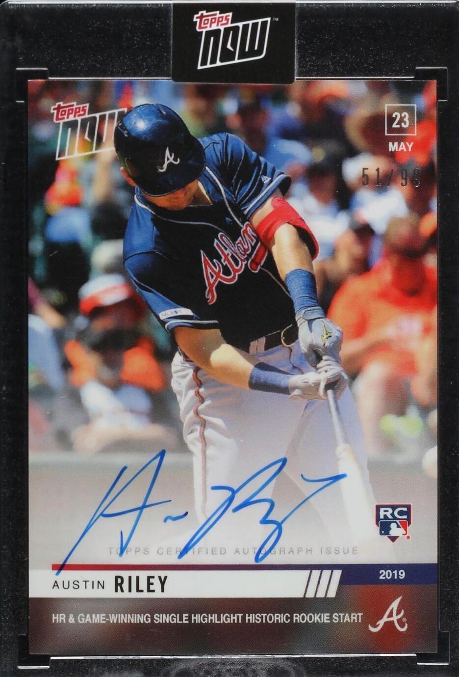 2019 Topps Now - Austin Riley #268A Autographs /99 (AU, RC) for sale ...