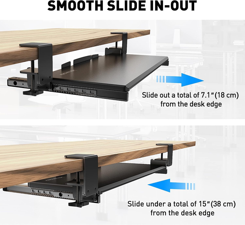 Tray Under Desk | Large Keyboard