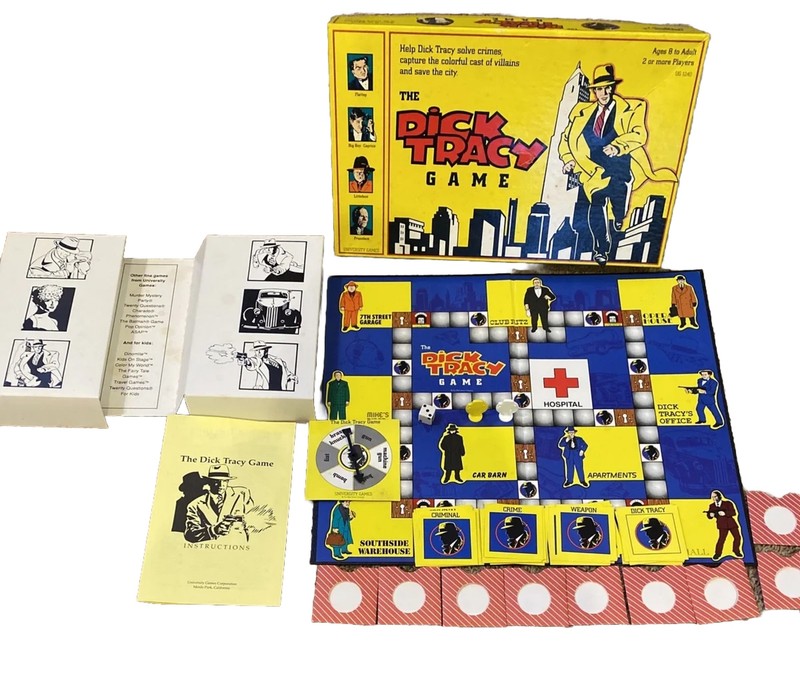 The Dick Tracy Game (1990) Board Game – Board Game Guys