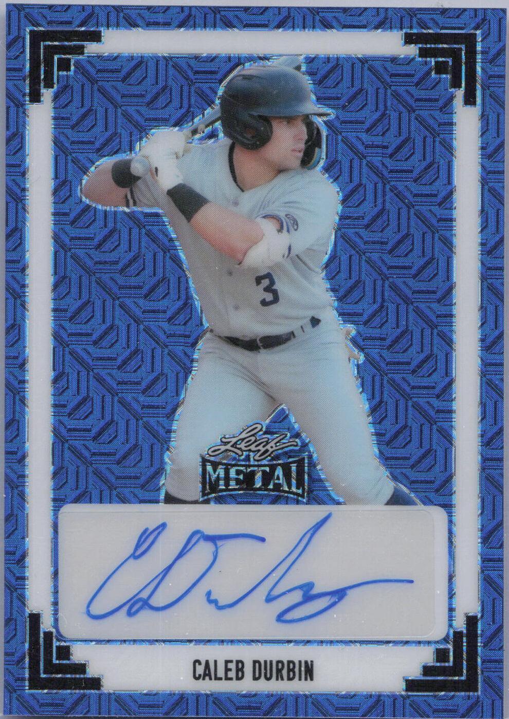 2024 Leaf Metal - 1991 Leaf Autographs Caleb Durbin #91A-CD2 Blue Mojo /7 (AU, RC) for sale ...