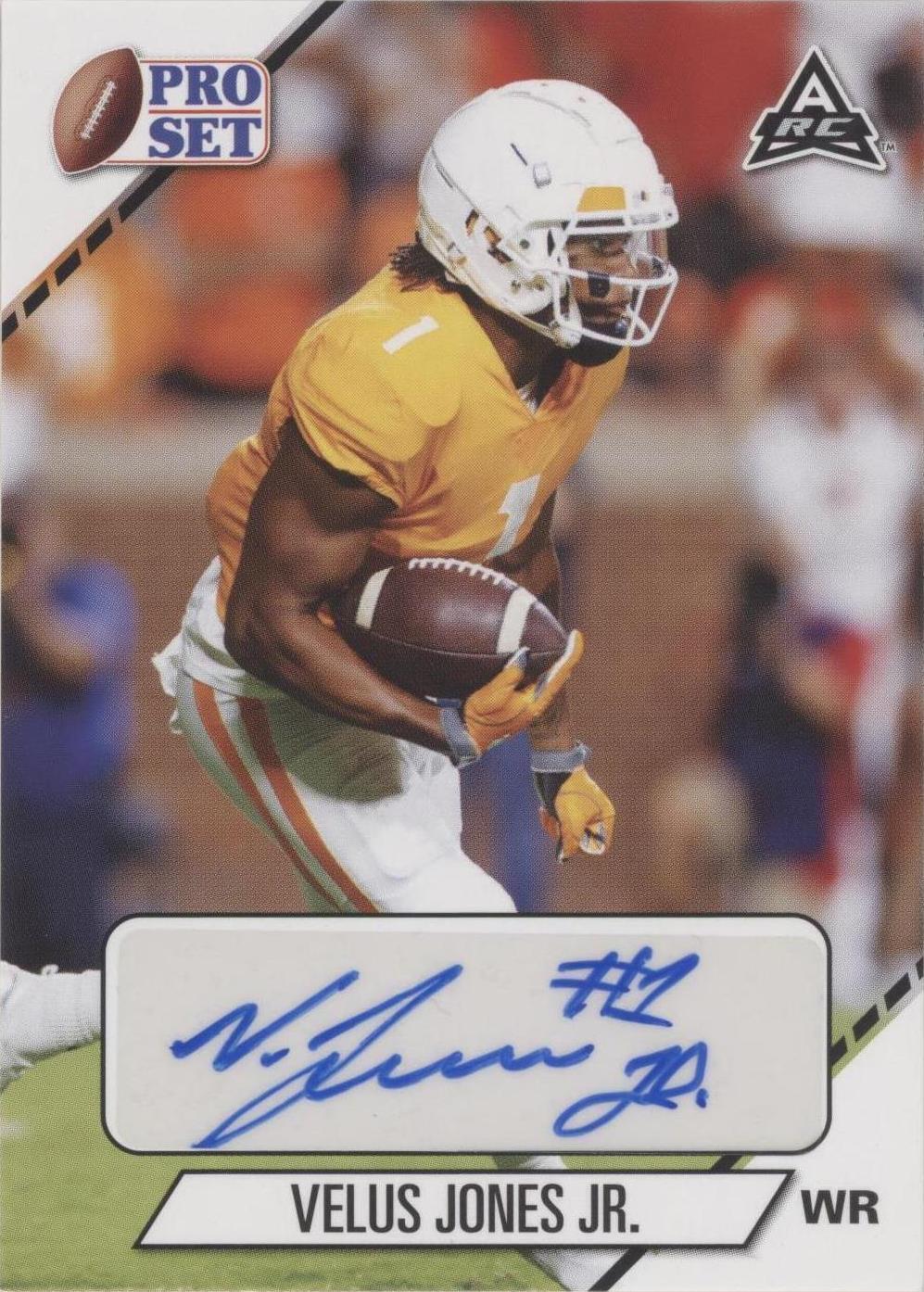 2021 Leaf Pro Set College - Autographs Velus Jones Jr. #PS-VJJ (AU, RC ...