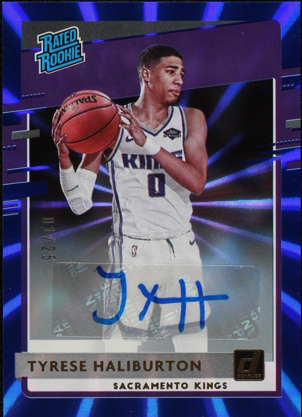 2020-21 Panini Donruss - Rated Rookies Tyrese Haliburton #231 Blue ...