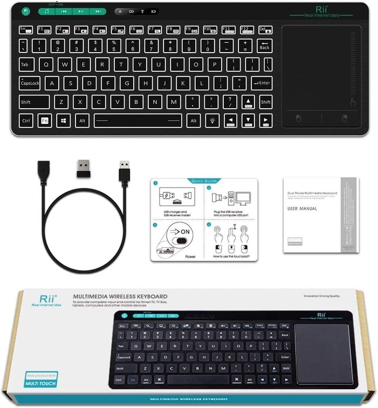 Rechargeable | Wireless 3led Color Backlit Multimedia Keyboard