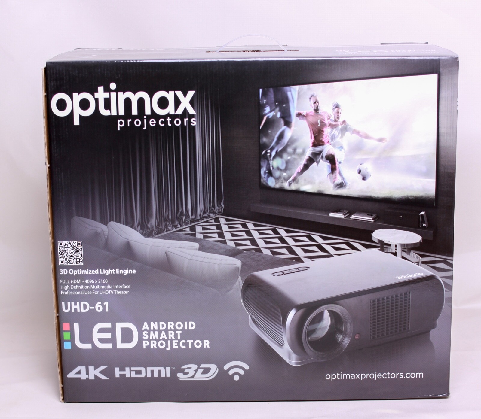 Optimax Smart Projector UHD-61 4K & Zero Edge HD90 Optimax Smart Projector UHD-61 4K & Zero Edge HD90