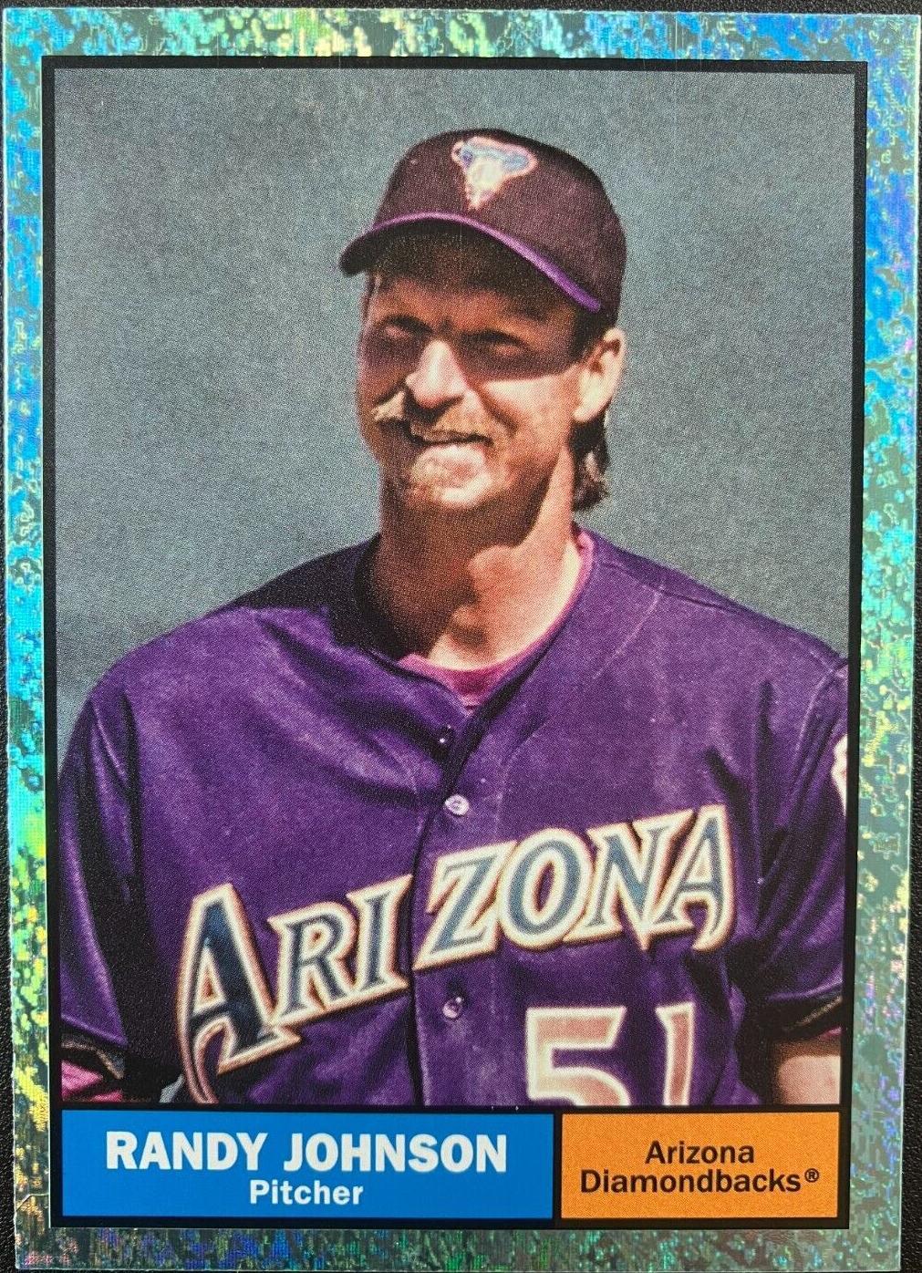 2024 Topps Archives - 1961 Topps Randy Johnson #83 Aqua Sparkle ...