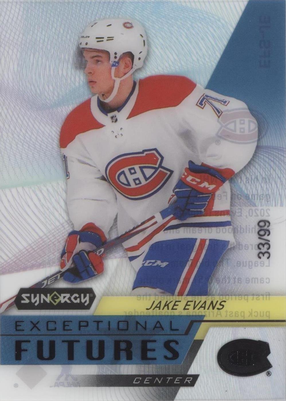 2020-21 Upper Deck Synergy - Exceptional Futures Black #EFS-JE Jake ...