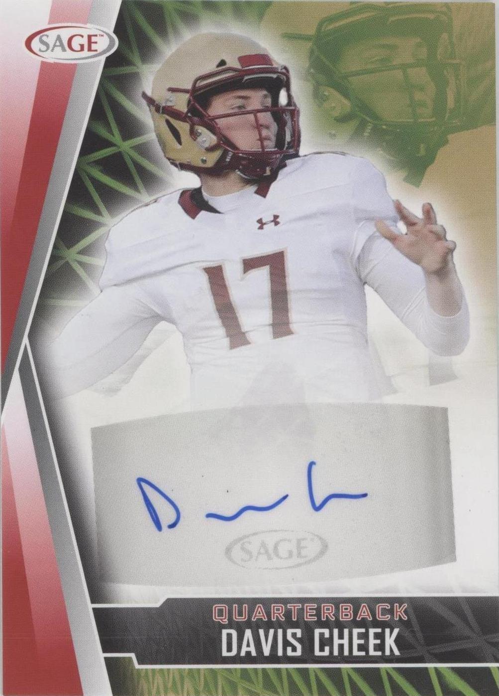 2022 SAGE High Series - Autographs Davis Cheek #A-DC2 Red (AU, RC) for ...