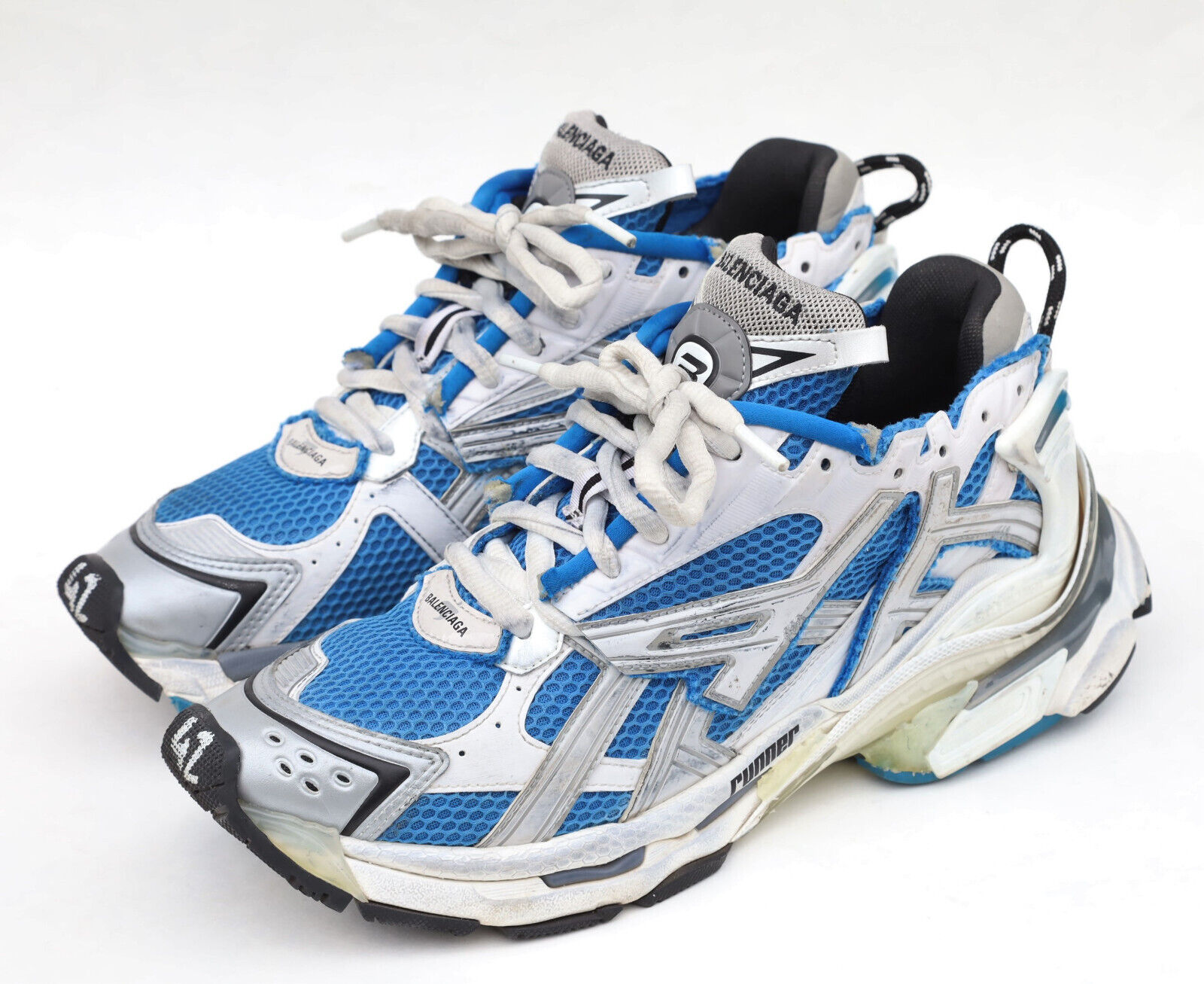 Authentic Balenciaga Leather Free Runner In Blue Mens Authentic Balenciaga Leather Free Runner In Blue Mens