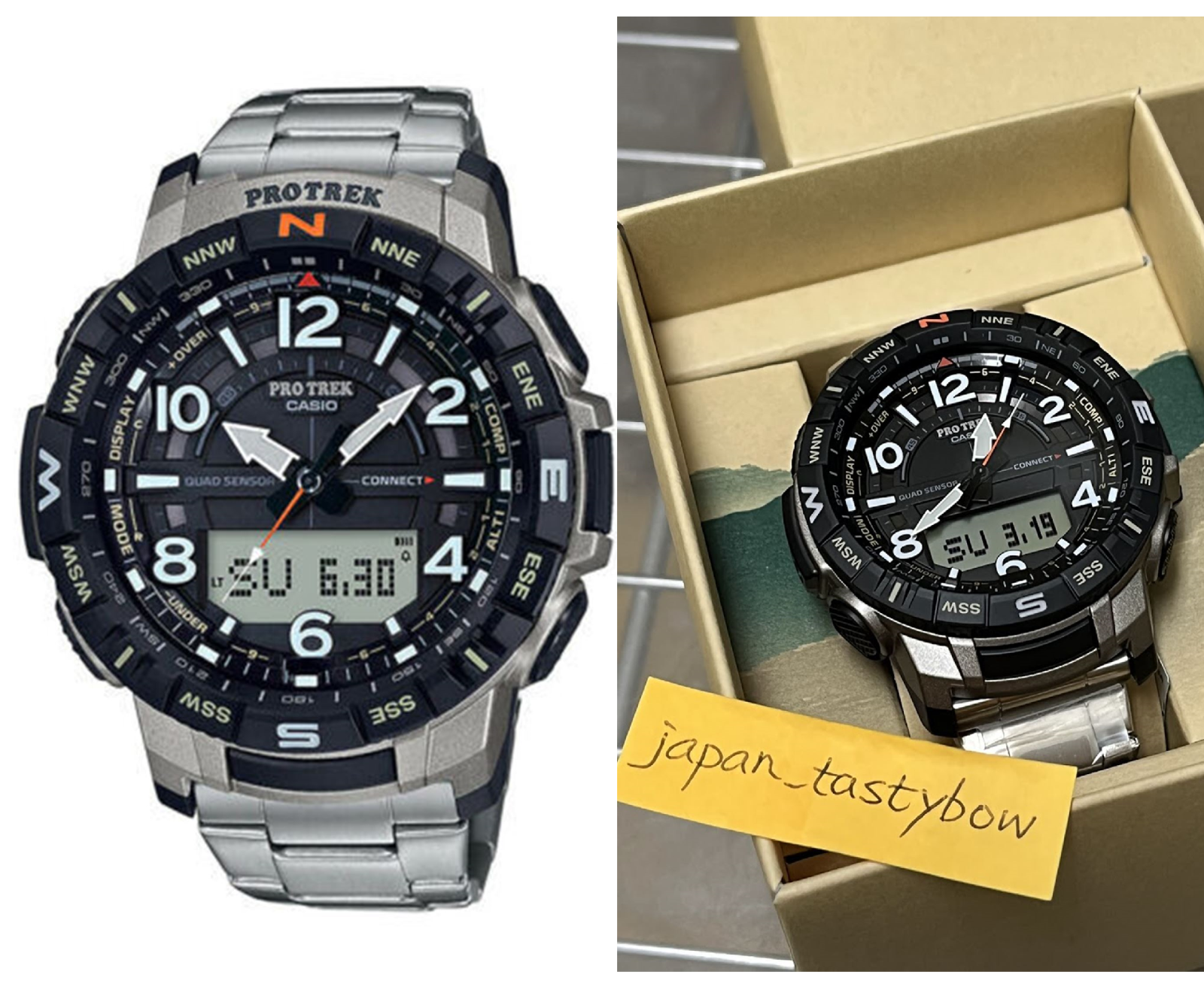 Casio Pro Trek PRT-B50T-7JF Bluetooth Analog Digital Casio Pro Trek PRT-B50T-7JF Bluetooth Analog Digital