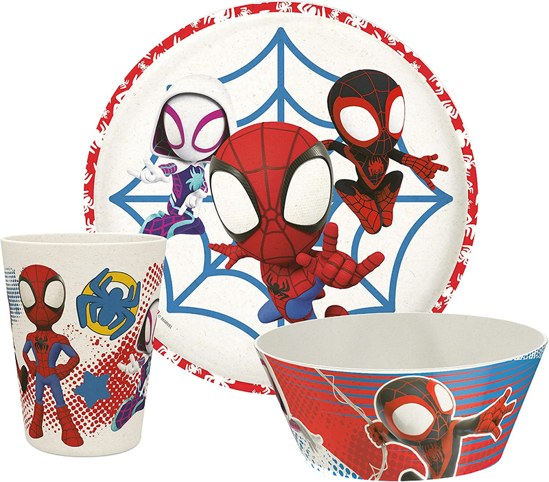 Marvel Spider-Man Dinnerware Set for Kids Includes 8"