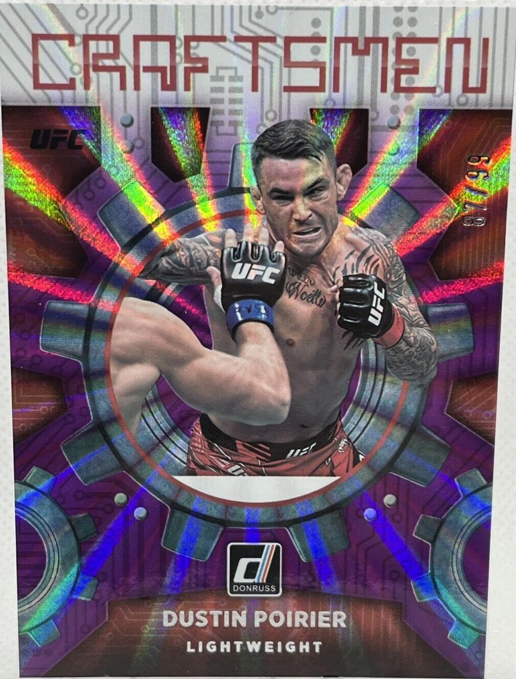 2022 Donruss UFC - Craftsmen Dustin Poirier #12 Holo Purple Laser /99 ...