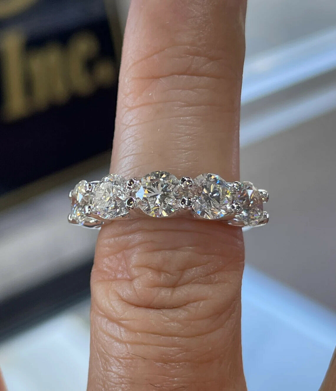 5 carat 5 stone diamond ring store