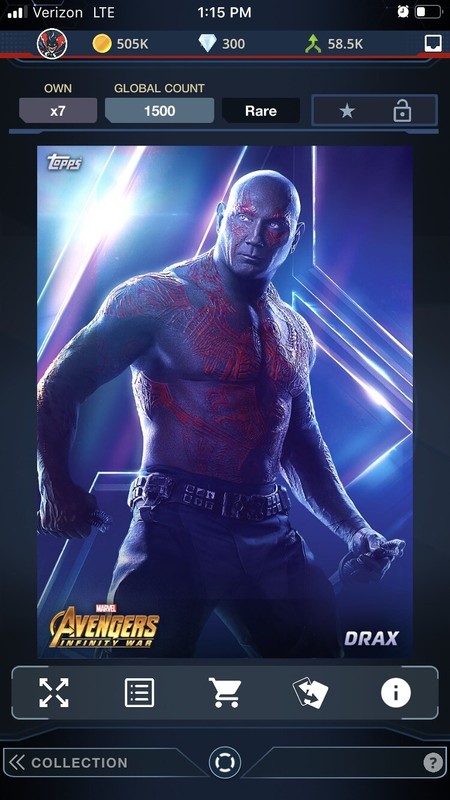 2019 Flair Marvel - Drax Cards