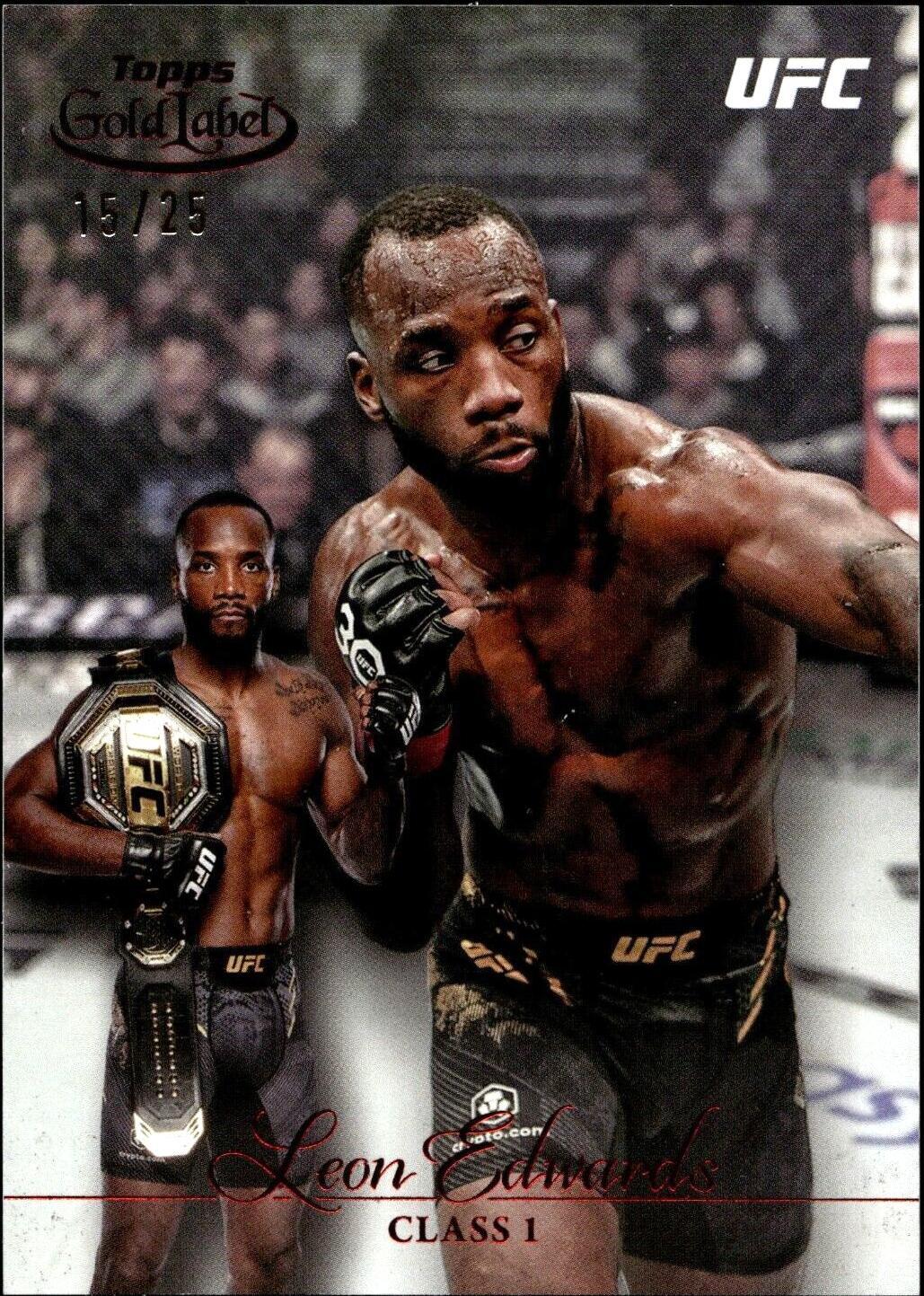 2024 Topps Gold Label UFC - Leon Edwards #70 Class 1 Red /25 for sale ...