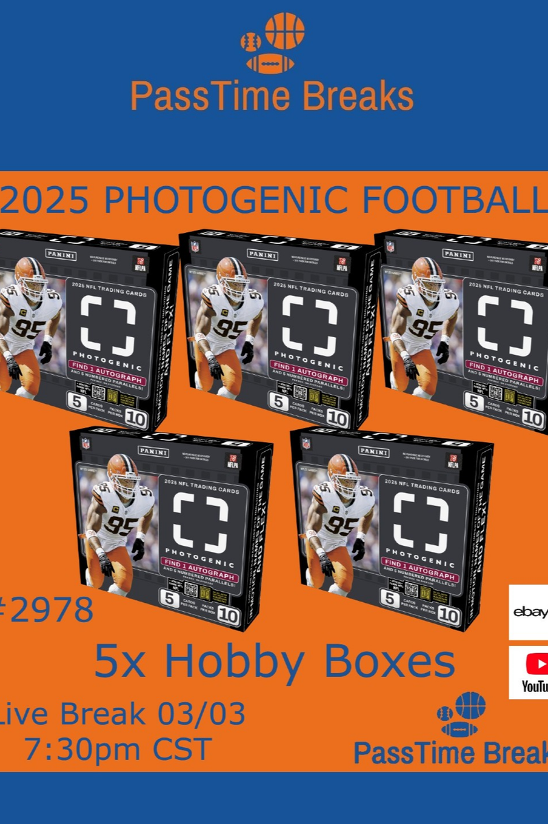 2025 PANINI PHOTOGENIC FOOTBALL - 5x Hobby Box - PYT BREAK 2978 | eBay ...