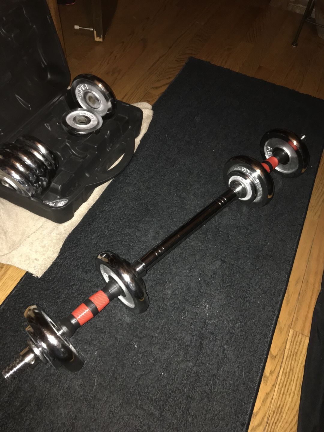 Ifast TR Adjustable 44 LB Dumbbells Set Home Weight Lifting with Carry Cas 710323832126 | eBay