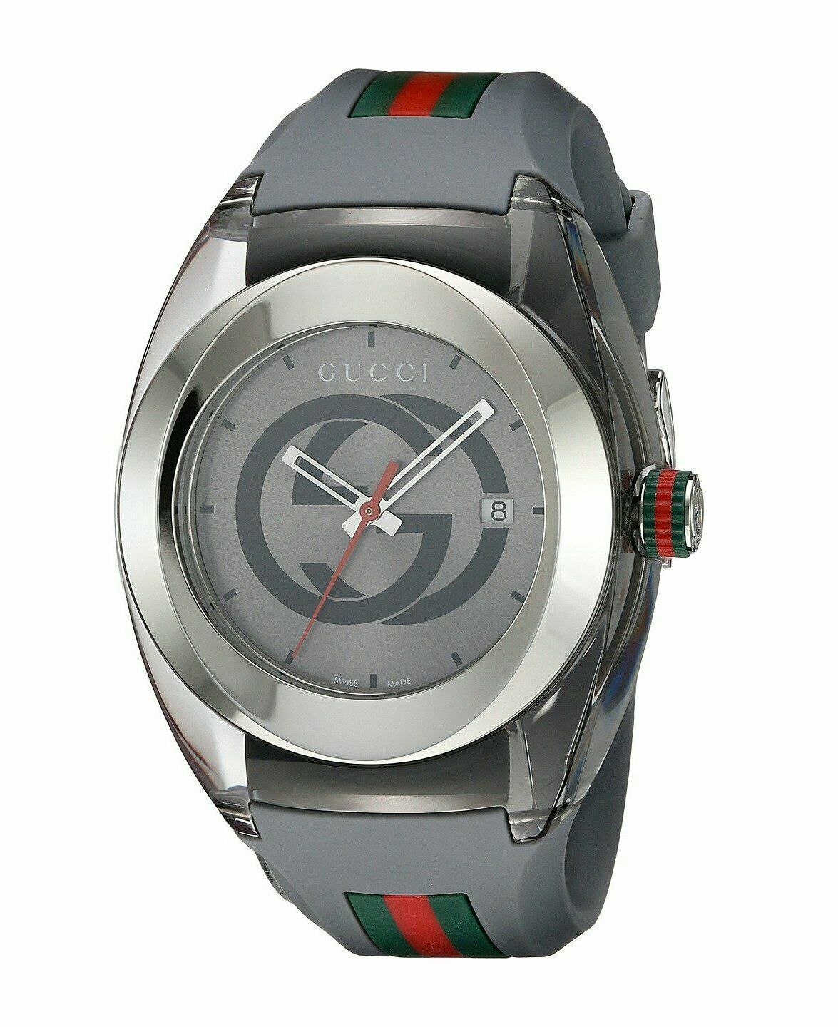 New Gucci Sync XXL 46mm YA137109 Gray Rubber Band Gray Dial New Gucci Sync XXL 46mm YA137109 Gray Rubber Band Gray Dial