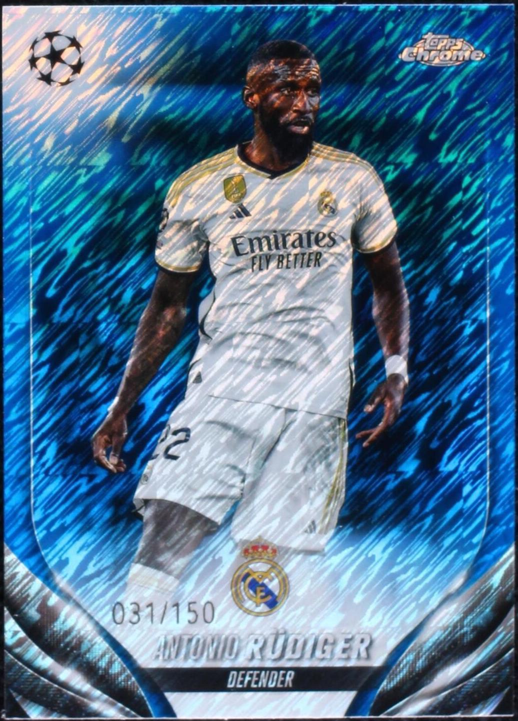 2023-24 Topps Chrome UEFA Club Competitions - Antonio Rudiger #164 Blue ...