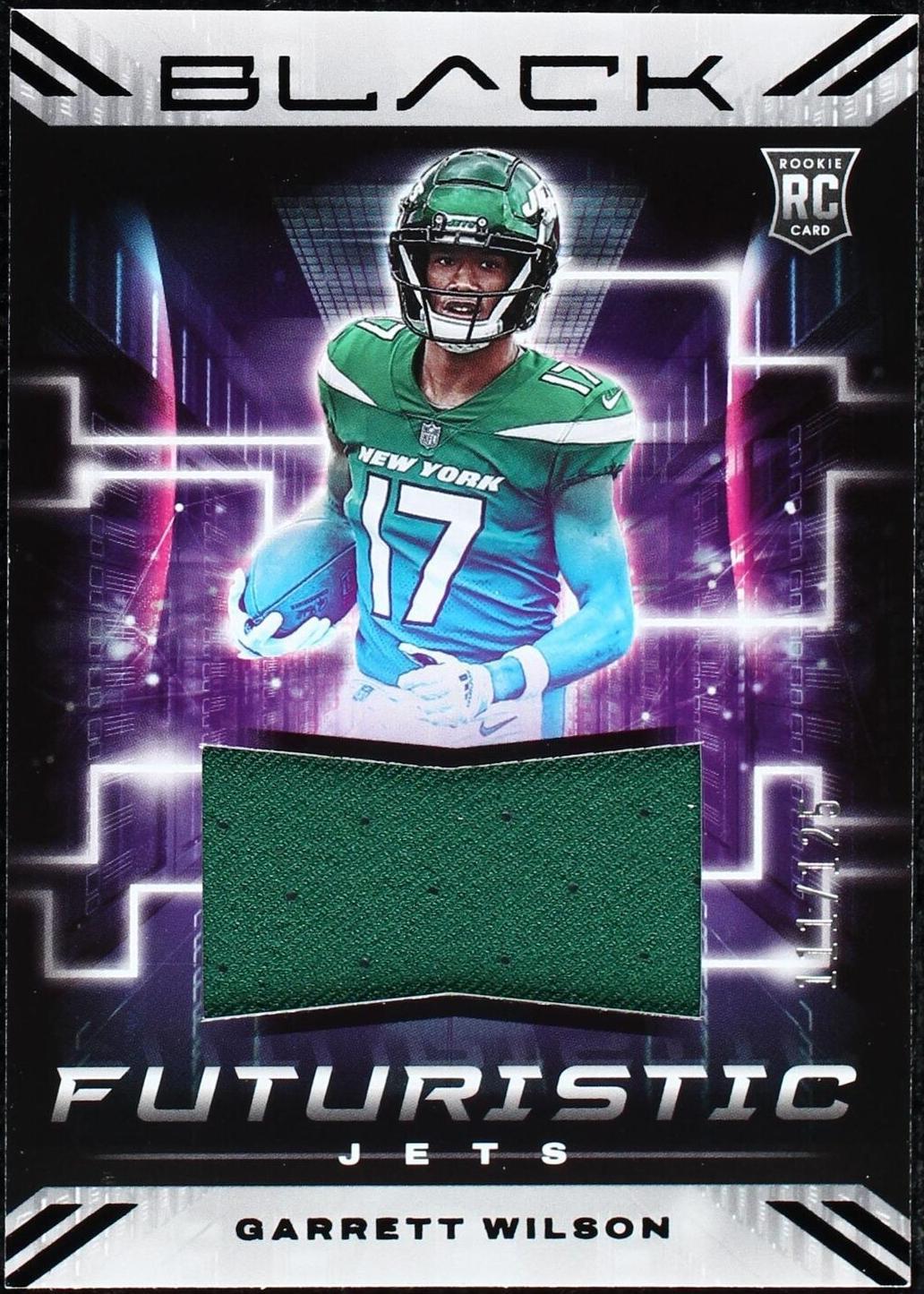 2022 Panini Black - Futuristic Garrett Wilson #FUT-GWI /125 (MEM, RC ...