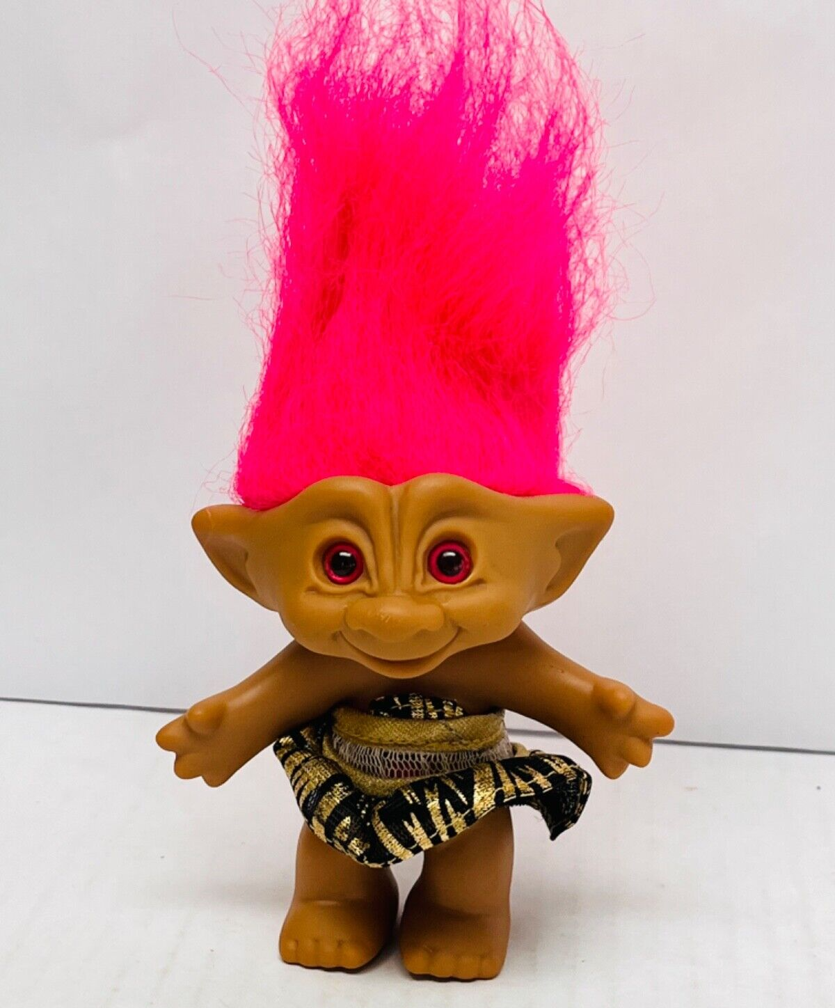 Vintage Ace Novelty Treasure Troll Doll with Pink Hair 1990s ...