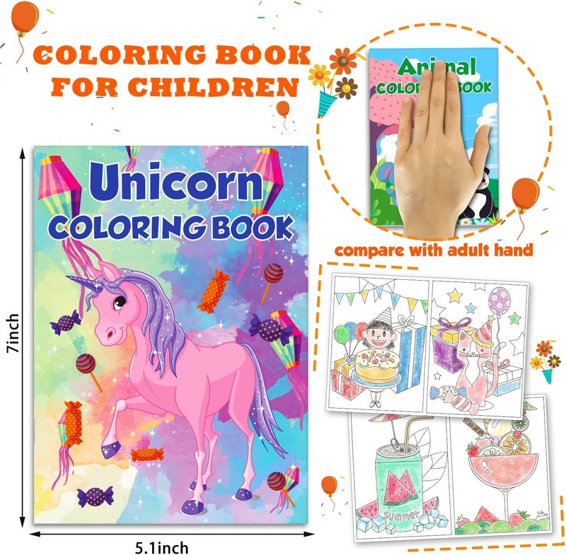 48Pack Small Coloring Books for Kids Ages 4-8, 8-12 Bulk lot Ages 2-4 ...