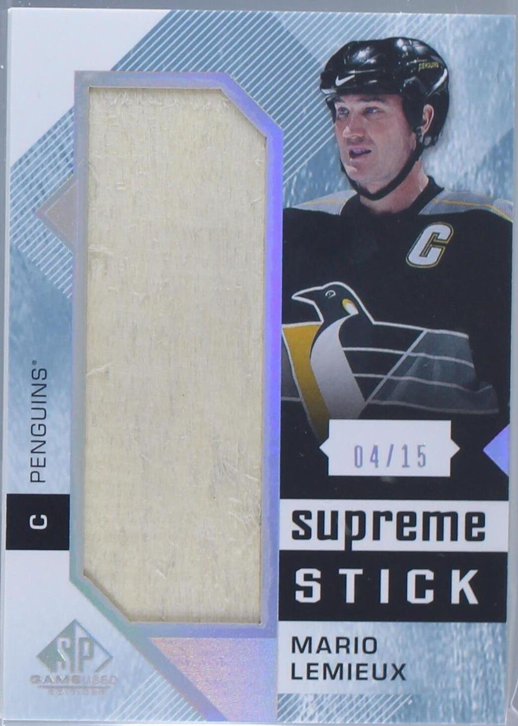 2016-17 SP Game Used - Supreme Mario Lemieux #PA-ML Sticks /15 (MEM ...
